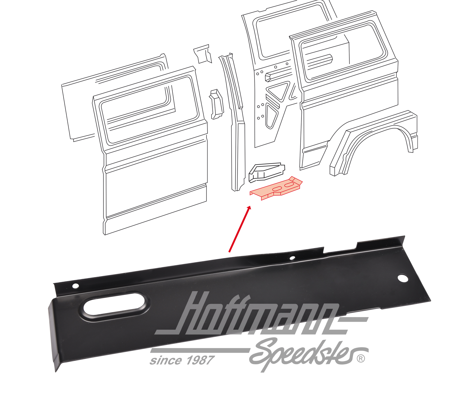 Reinforcing plate, C-plira, lower, right | 251809438 | 390-1100-32