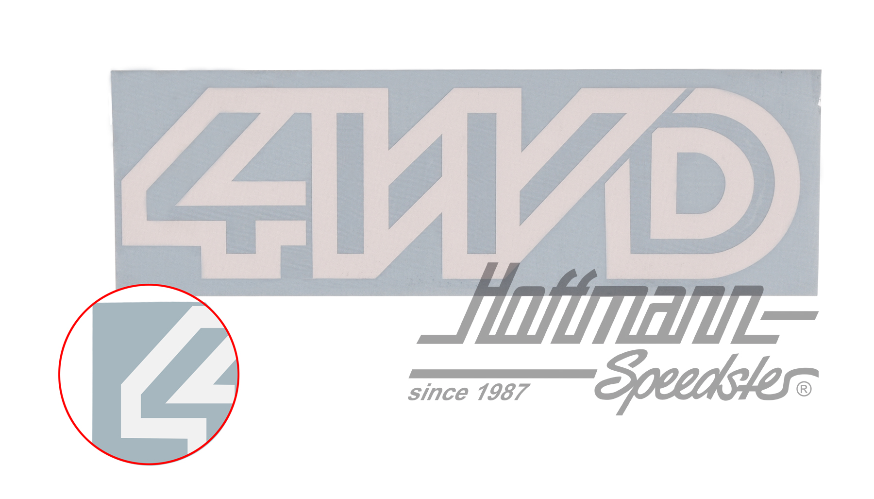 Sticker, 4WD, Bus T3, white | 255070736W | 370-3854-16