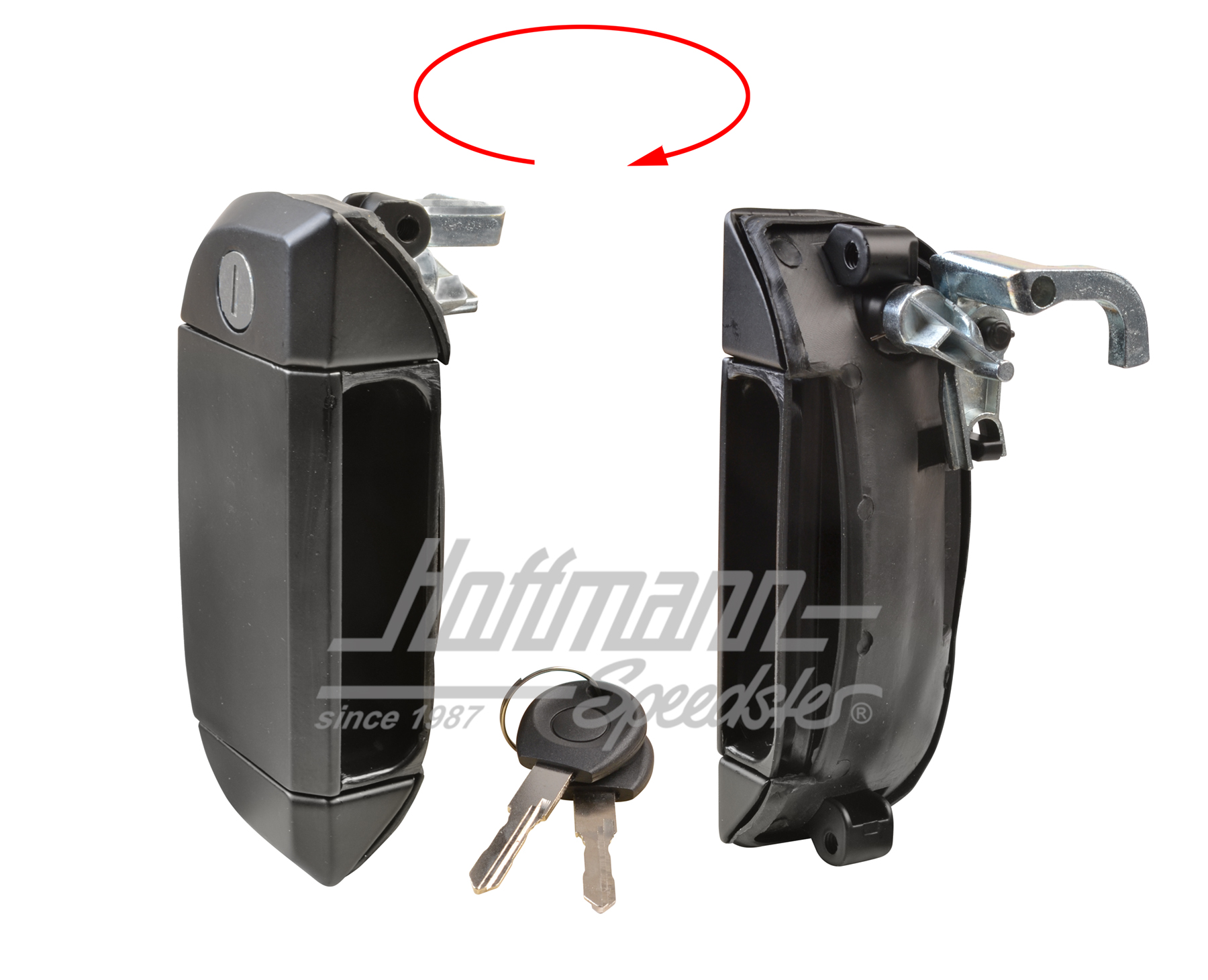 Door handle, front, Bus T4, left | 701837205 | 408-1004-01