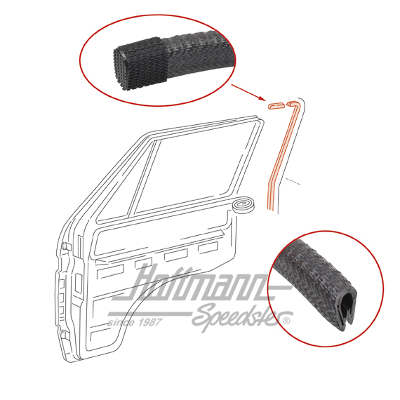 Beading, B-pillar, inner, left/right | 251863195C | 350-5980