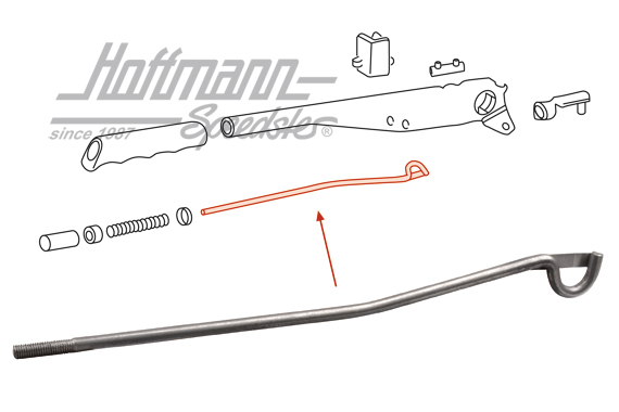 Pressure rod, hand-brake lever, 911/912/ | 90142456703 | 512-0264-22