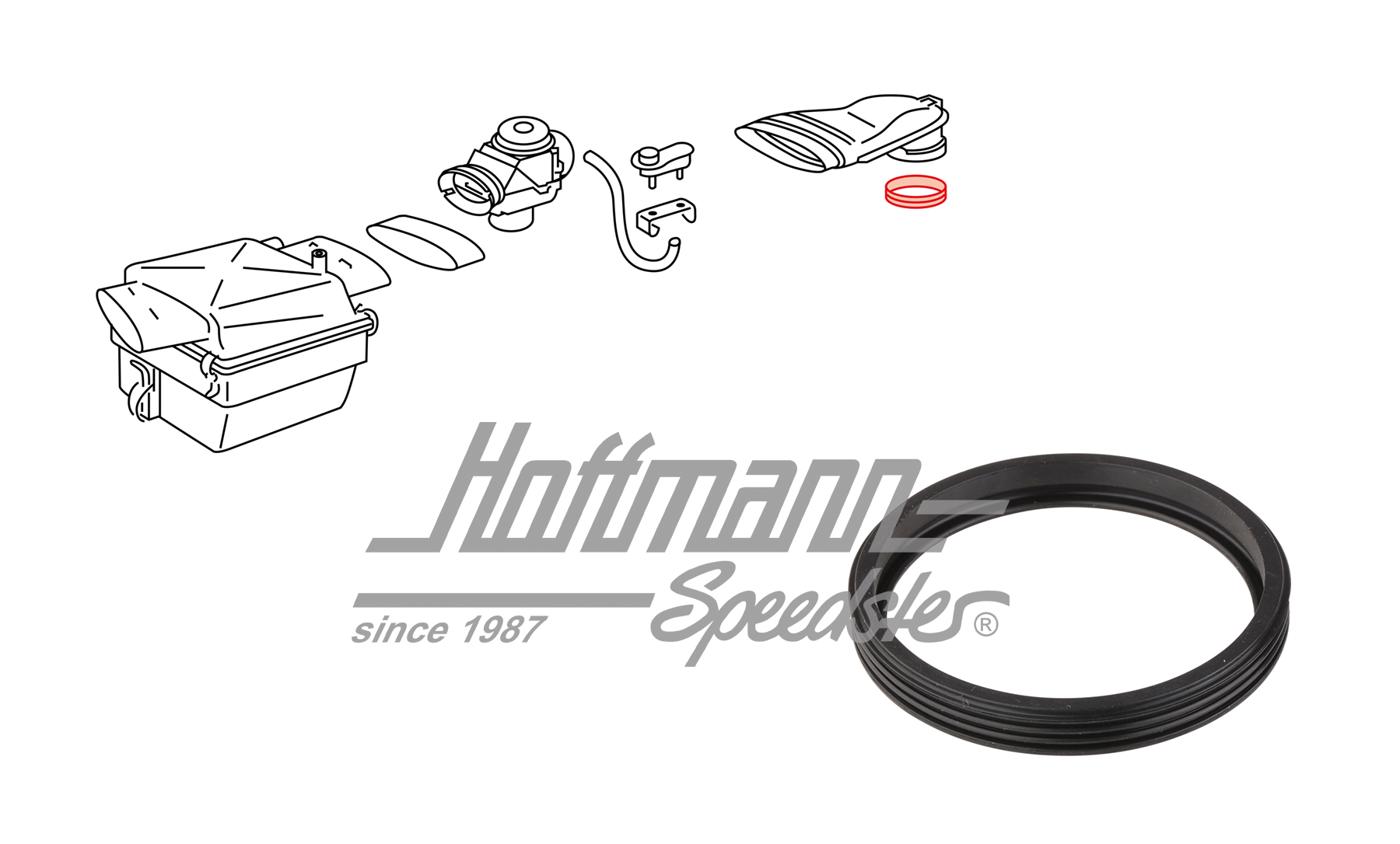 Sealing ring, carburetor/air filter hous | 021129625B | 092-0855-18