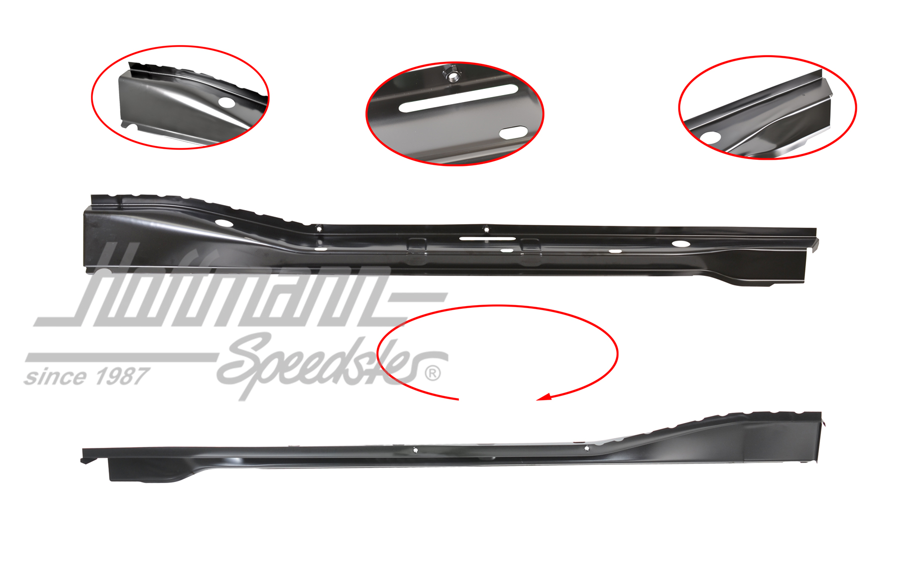 Sill stiffener, Bus T3, right | 253801252 | 390-0400-02