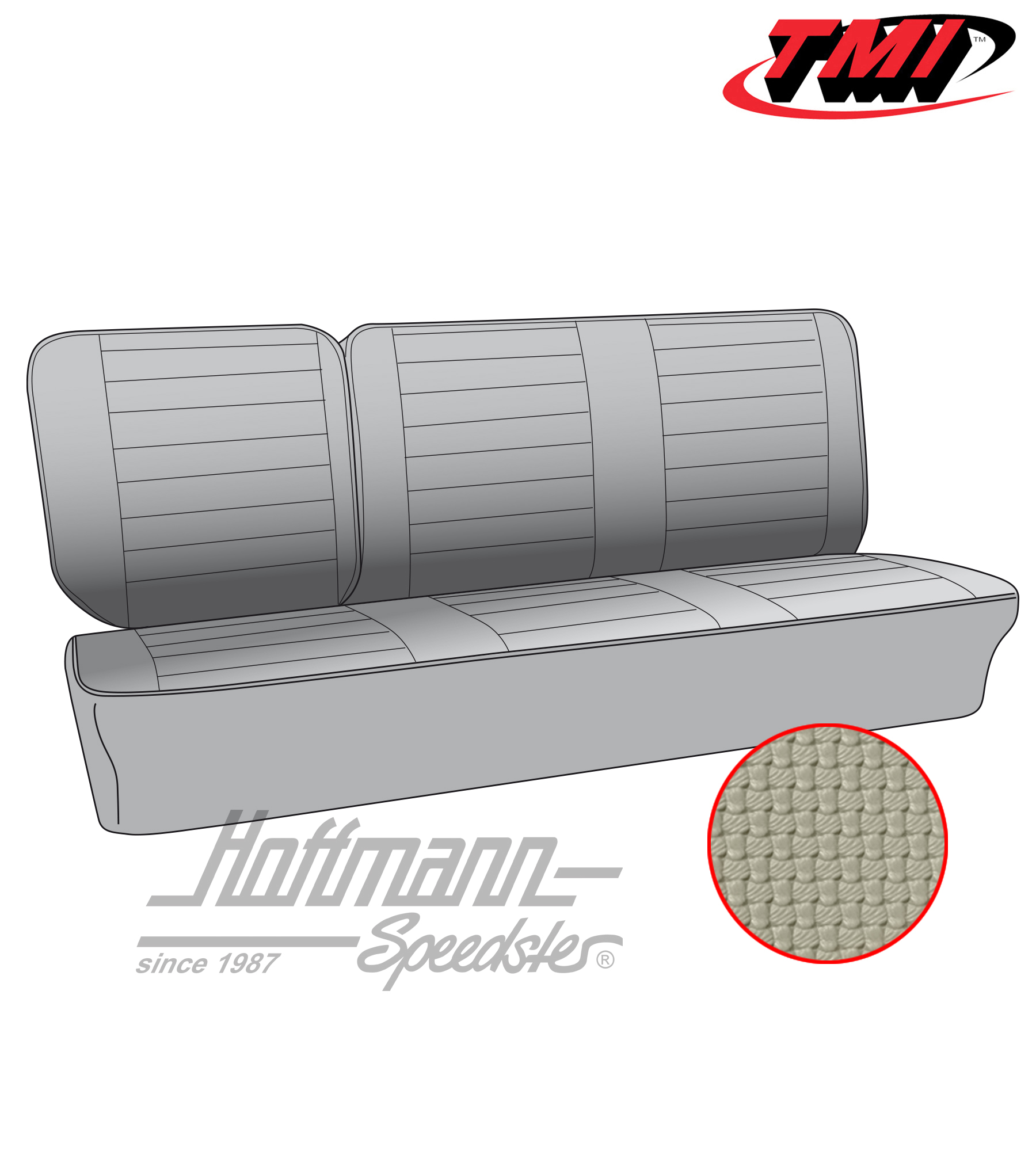 Seat upholstery, central bench 1/3, 73-7 | 43-2126-05 | 098-0655-50