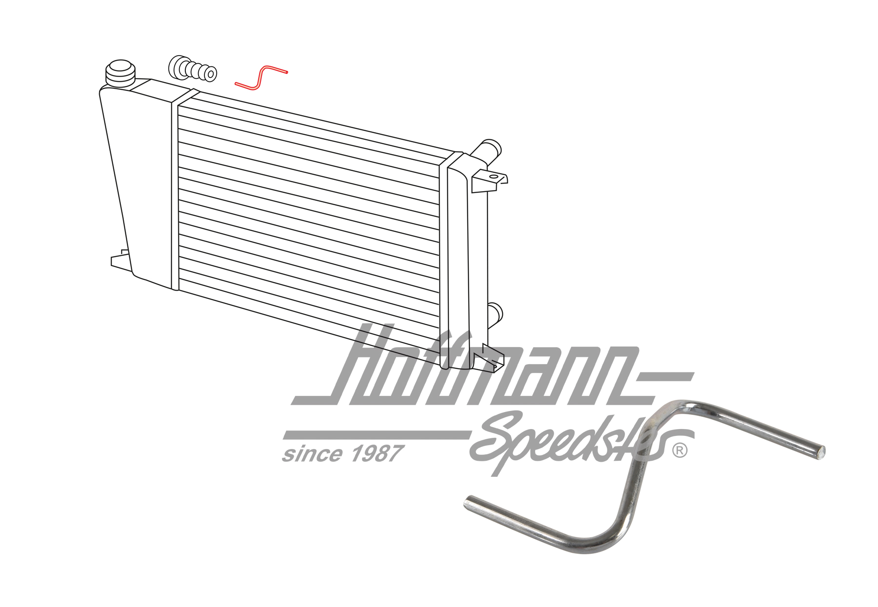 Retaining bracket, radiator/front panel, | 171121237C | 110-1695-33