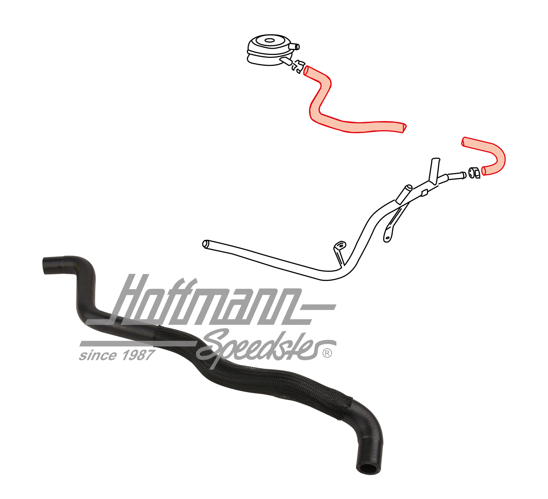 Cooling-water hose, oil cooler/pipe, 96- | 074121058F | 401-1930-41