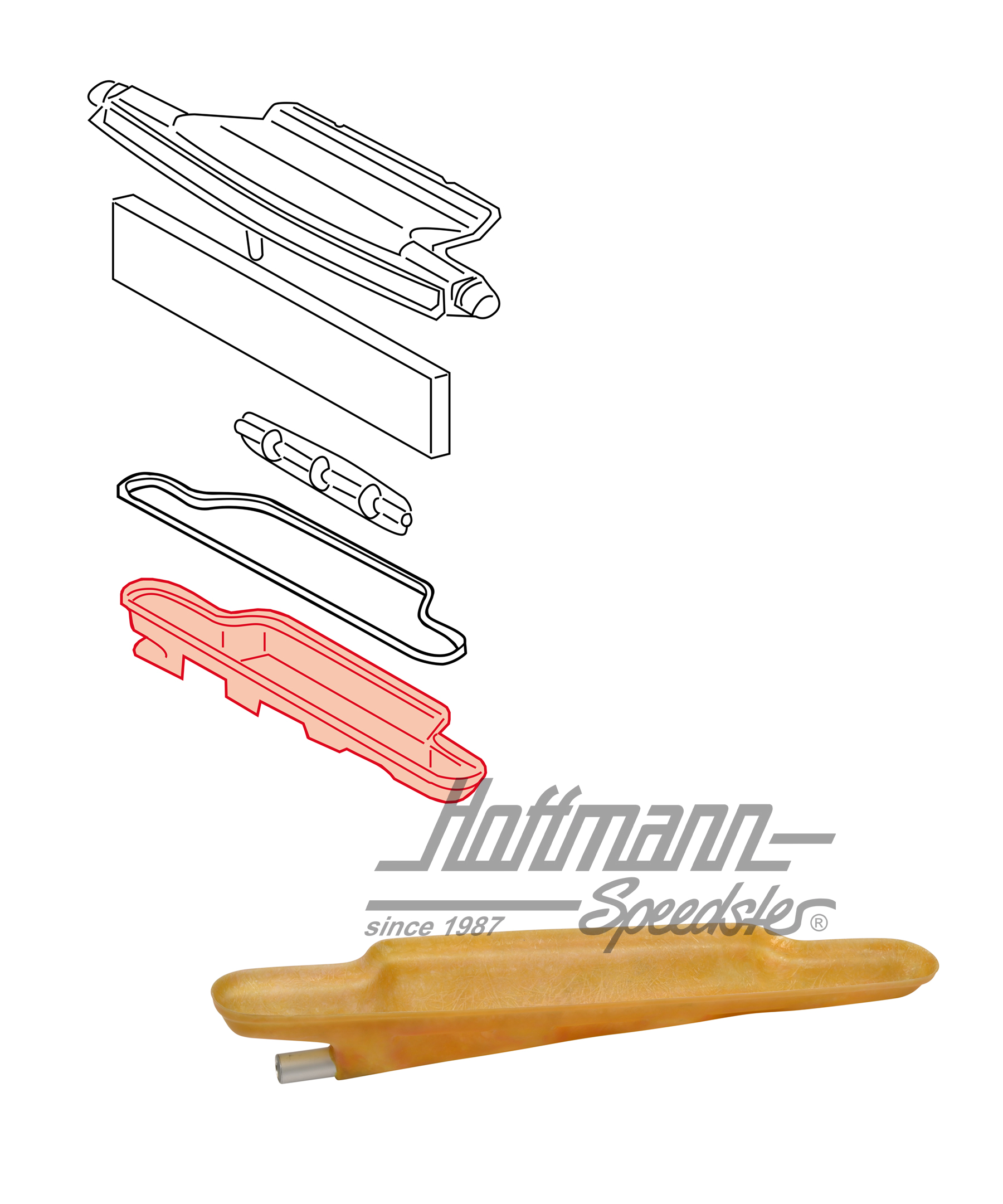 Water drip pan, fan box, front | 90157123124 | 512-0256-60
