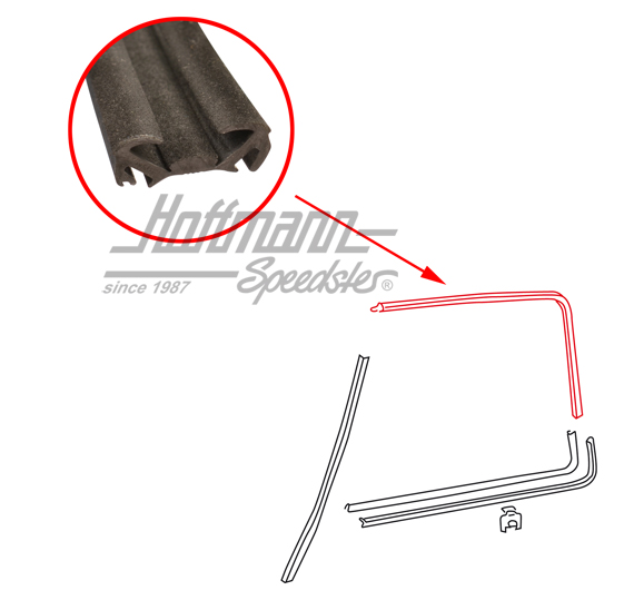 Guide profile, wind-up window, with groo | 171837439G | 180-7014-10