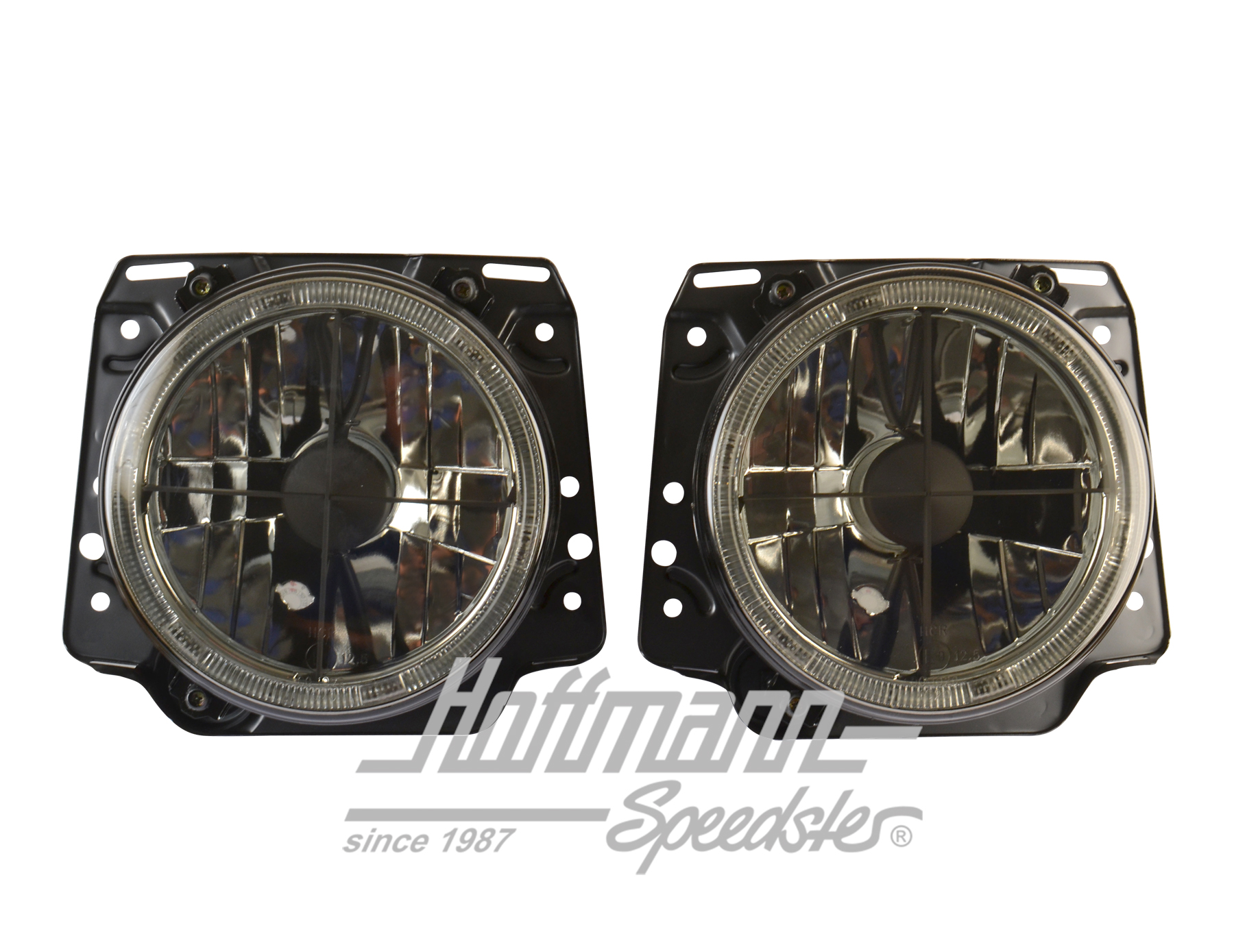 Headlight set, H4, Golf 2, smoked/Angel- | 191942753A201BXH | 209-3815